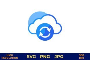 Blue Cloud Sync Icon Isolated Vector Graphic by designcrafts · Creative ...