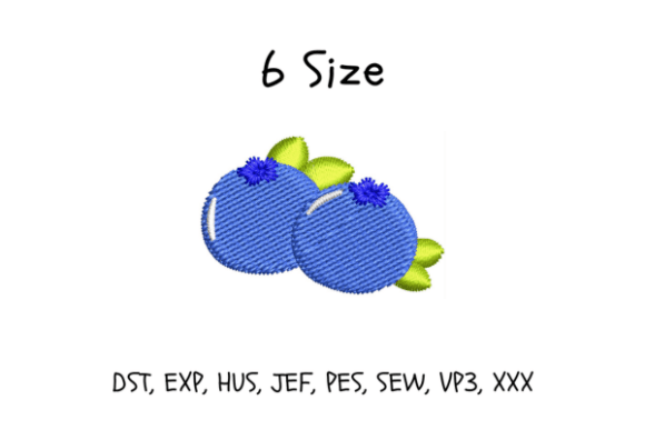 Blueberries Embroidery Design · Creative Fabrica