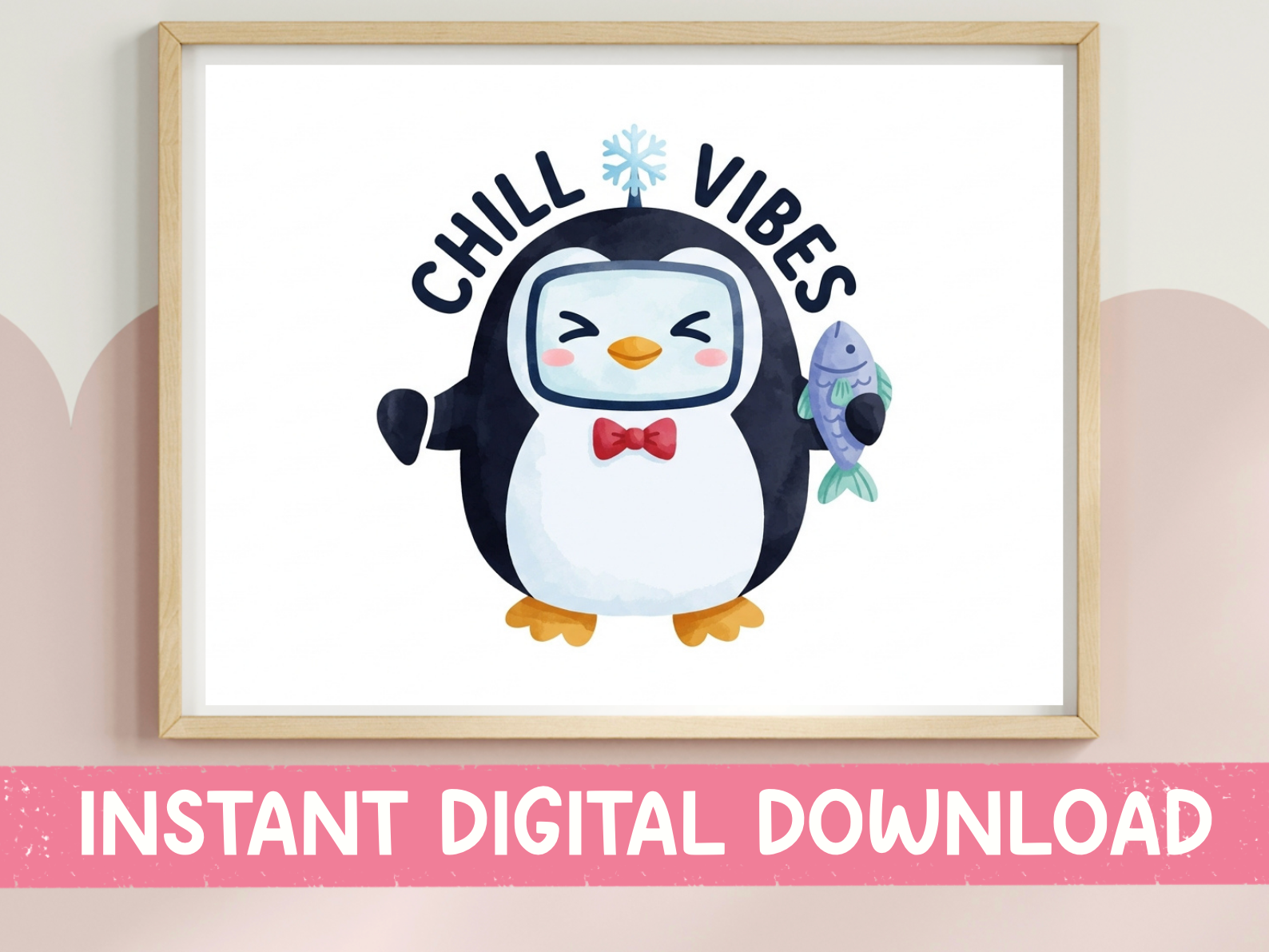 Chill Vibes Penguin Kawaii SVG Graphic by October Second · Creative Fabrica