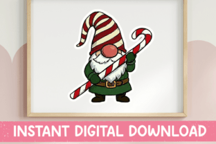 Christmas Gnome Candy Cane SVG Graphic by October Second · Creative Fabrica