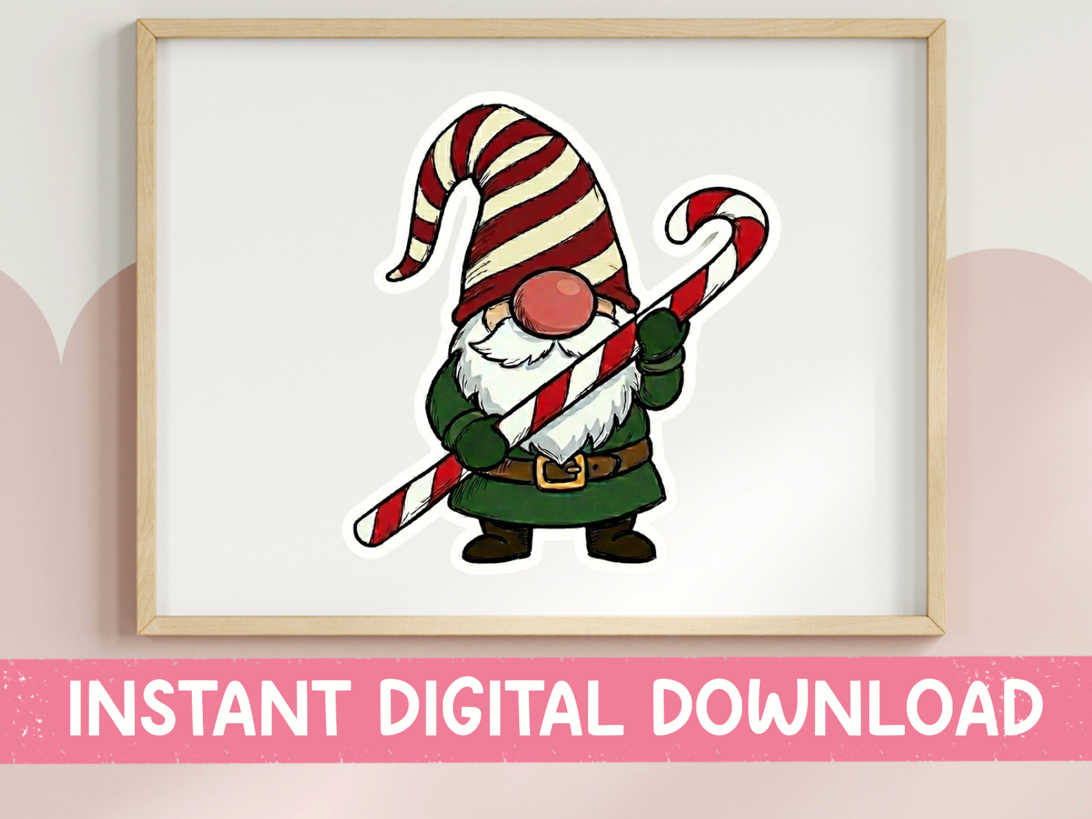 Christmas Gnome Candy Cane SVG Graphic by October Second · Creative Fabrica