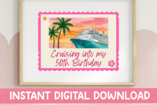 Cruising into My 50th Birthday Stamp Graphic by October Second ...