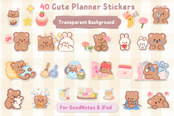 Kawaii Work Planner Stickers PNG Graphic by helloBerryBloom · Creative ...