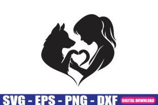 Dog Lover Silhouette Vector SVG Graphic by Sazzadh · Creative Fabrica