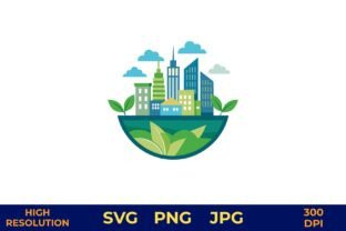Eco City Design with Green Buildings Graphic by designcrafts · Creative ...