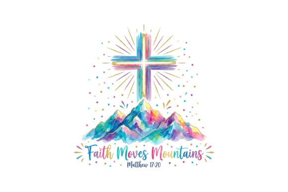 Faith Moves Mountains Art Graphic by Design Station · Creative Fabrica