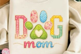 Faux Applique Coquette Dog Mom Paw PNG Graphic by CUTSY Digital ...