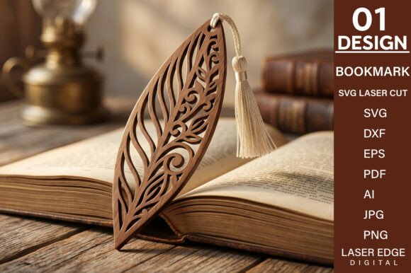 Wood Bookmark Laser Cut SVG · Creative Fabrica