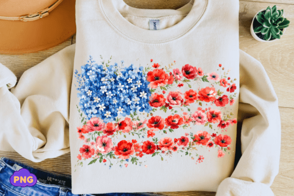 Floral USA Flag 250th Anniversary PNG Graphic by Sun.Svg · Creative Fabrica