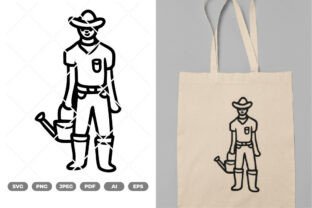 Gardening Man SVG & Clipart Graphic by PIN Crafter · Creative Fabrica