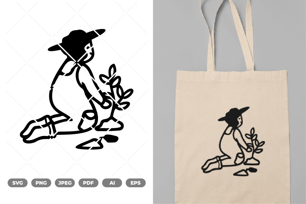 Gardening Man SVG & Clipart Graphic by PIN Crafter · Creative Fabrica