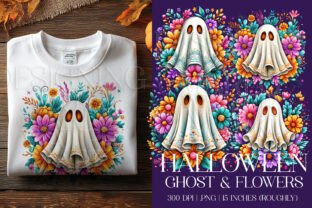 Ghost Flowers Sublimation PNG Graphics 2 Graphic by Designing with ...