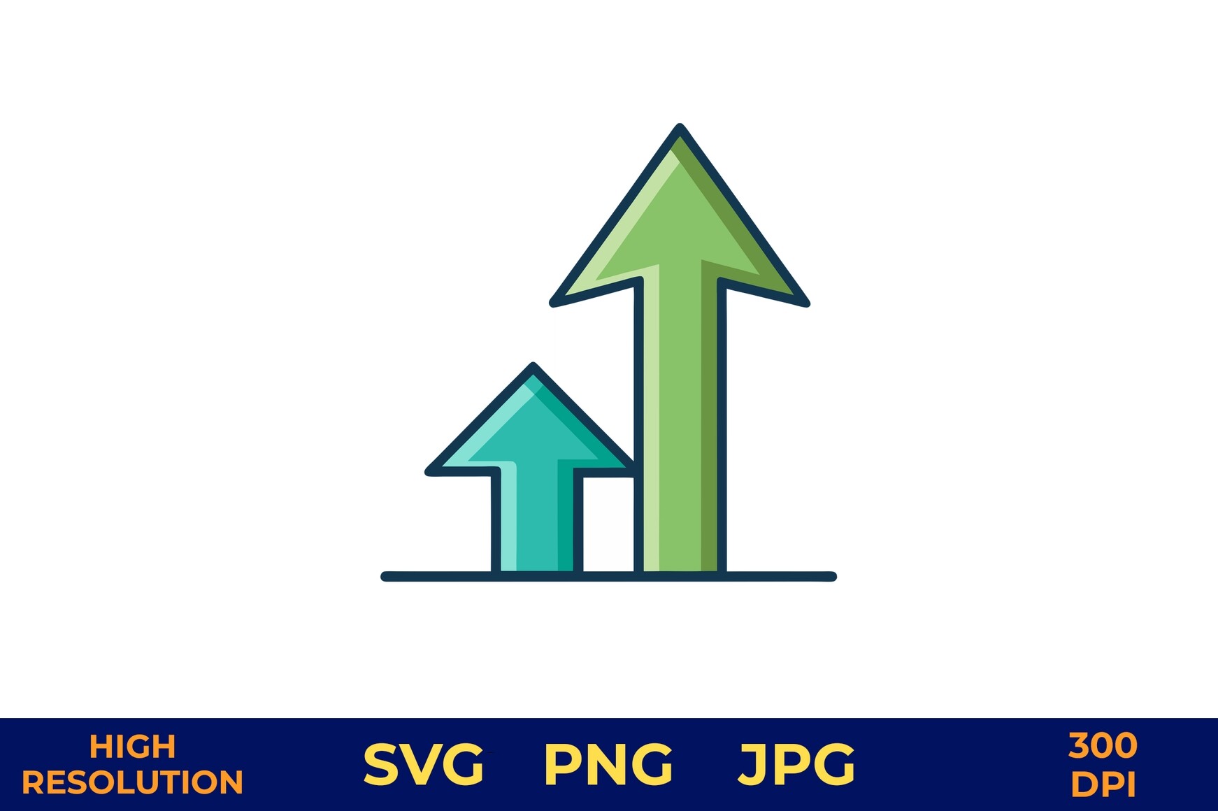 Growth Arrow and House Vector Design Graphic by designcrafts · Creative ...