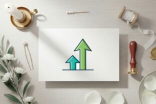 Growth Arrow and House Vector Design Graphic by designcrafts · Creative ...