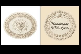 Handmade Crochet Labels PNG Bundle Graphic by Creative Templates Den ...