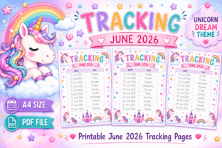 June 2026 Tracing Calendar Graphic by Beans Crafty Creations · Creative ...