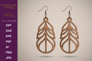 Laser Cut Feather Earring SVG · Creative Fabrica