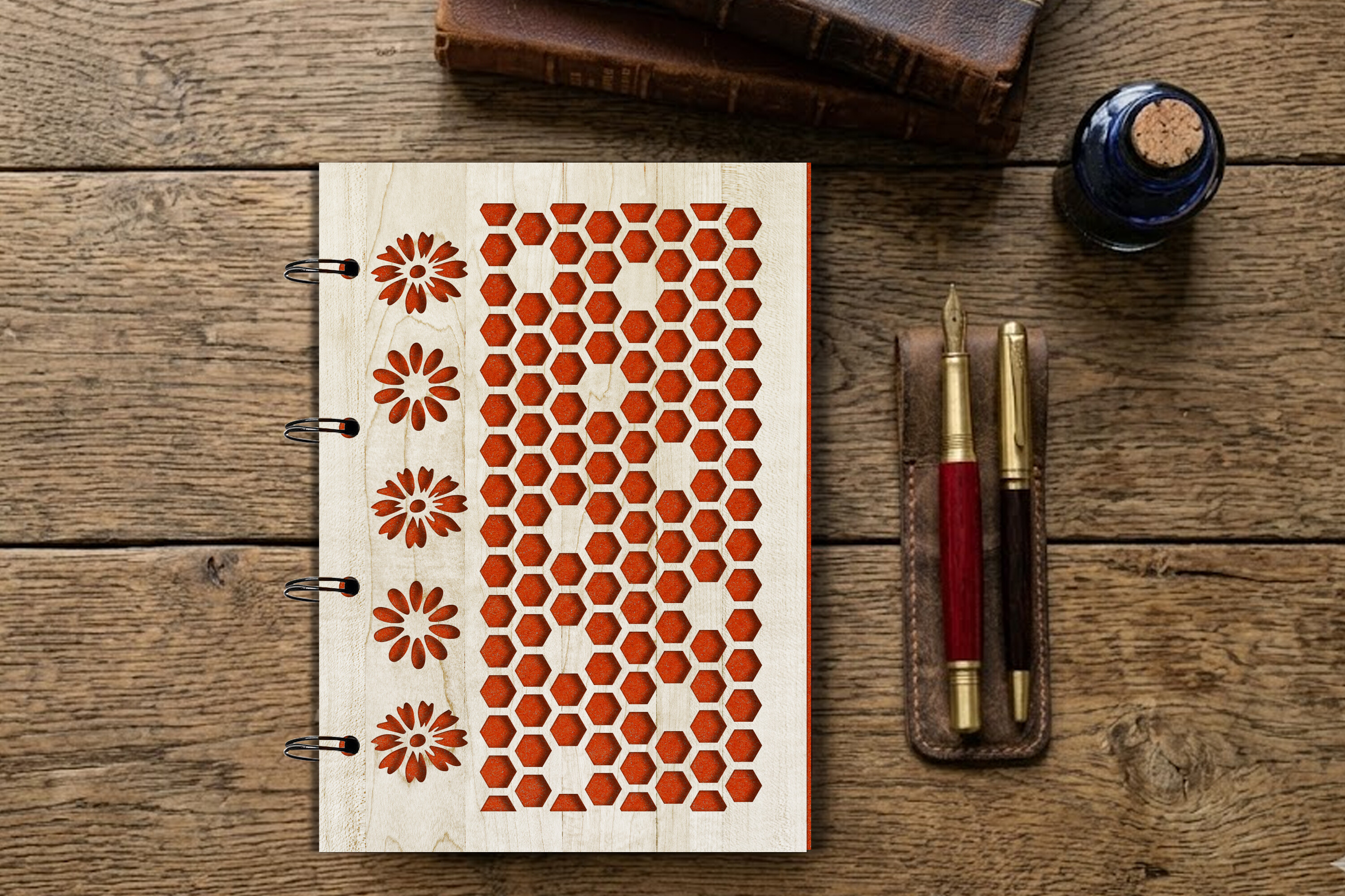 Laser Cut Floral Notebook Cover SVG · Creative Fabrica