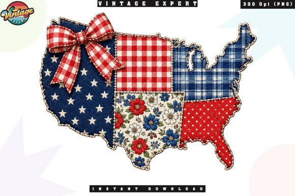 Patriotic Wine Glasses Patchwork PNG Graphic by Vintage Expert ...