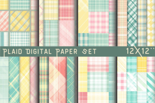 Plaid Digital Paper Set Graphic by DigiArt · Creative Fabrica