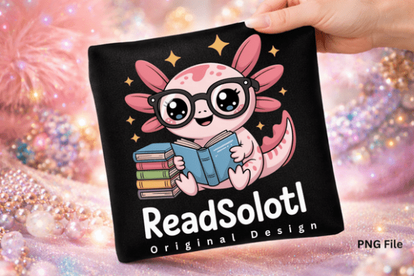 Reading Book Lover PNG, Axolotl PNG Graphic by FabiCraft99 · Creative ...