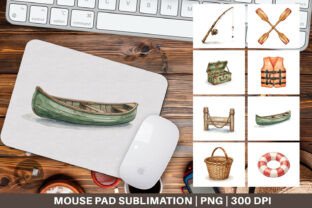 Rustic Lake Watercolor Mouse Pad PNG Graphic by Artnoy · Creative Fabrica