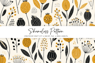 Scandinavian Botanical Leaf Pattern Graphic by Craftcity · Creative Fabrica
