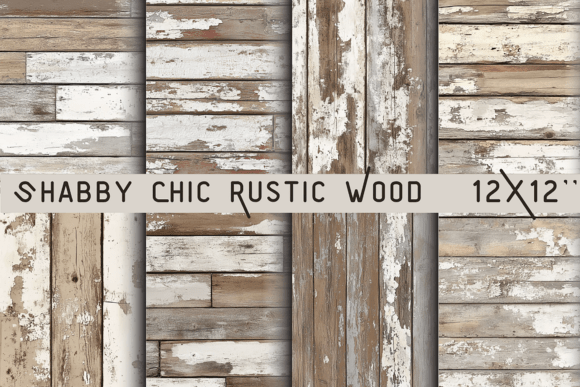 Shabby Chic Rustic Wood Paper Graphic by DigiArt · Creative Fabrica