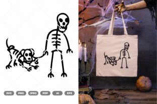 Skeleton Man and Dog SVG & Clipart Graphic by PIN Crafter · Creative ...
