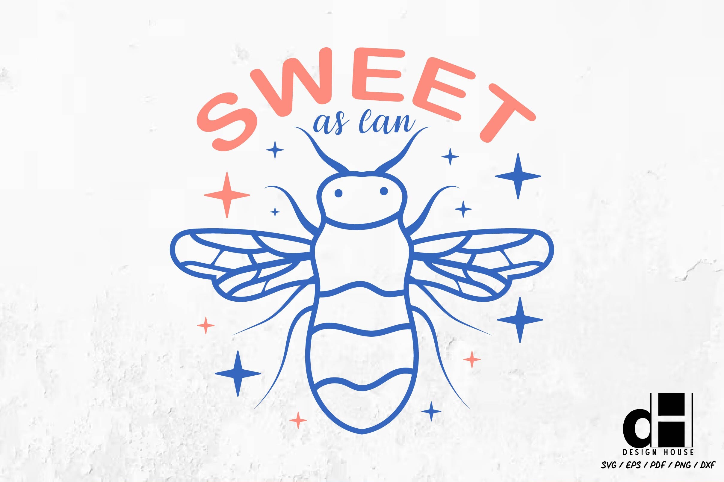 Sweet As Can Summer Bee Preppy SVG PNG Graphic by designhouse ...
