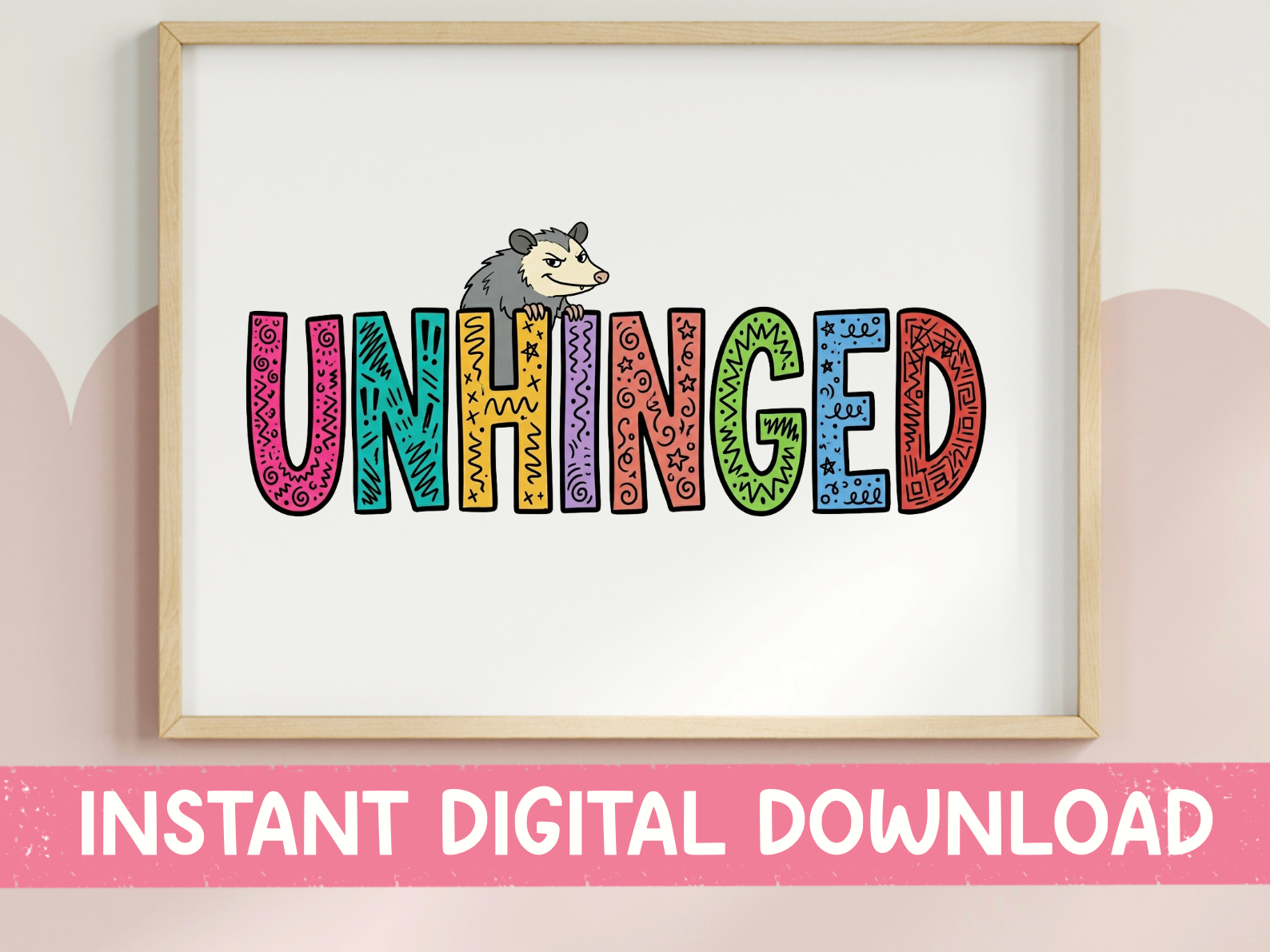Unhinged Possum Funny SVG PNG Graphic by October Second · Creative Fabrica