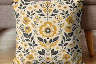 Vintage Folk Garden Floral Pattern Graphic by Craftcity · Creative Fabrica