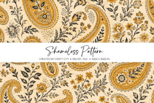 Vintage Paisley Floral Pattern Graphic by Craftcity · Creative Fabrica
