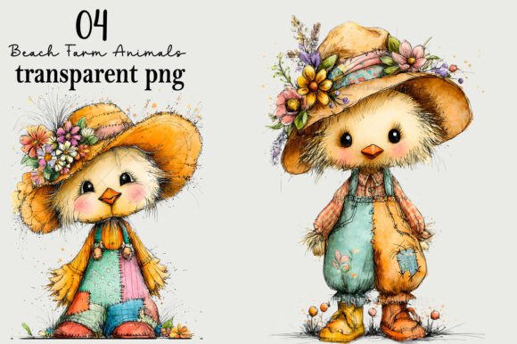 Whimsical Farm Chick Clipart Graphic by Design December · Creative Fabrica