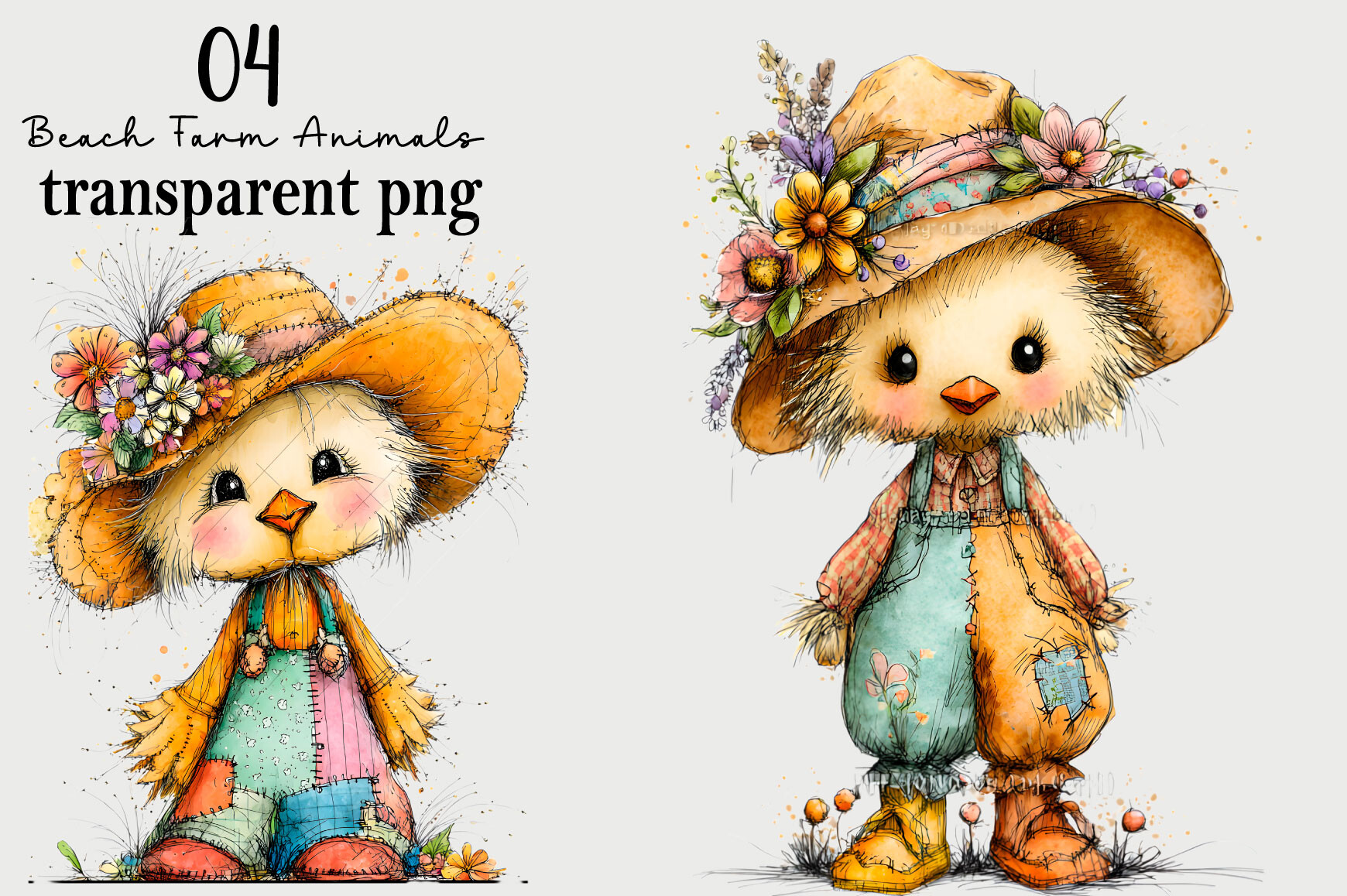 Whimsical Farm Chick Clipart Graphic by Design December · Creative Fabrica