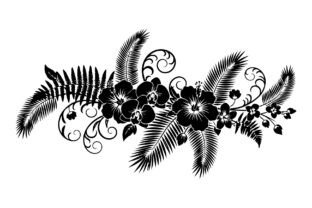 30 Black Flower Vine Silhouette Bundle Graphic by GFX_creative ...