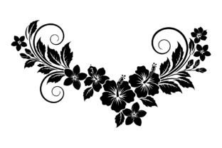 30 Black Flower Vine Silhouette Bundle Graphic by GFX_creative ...