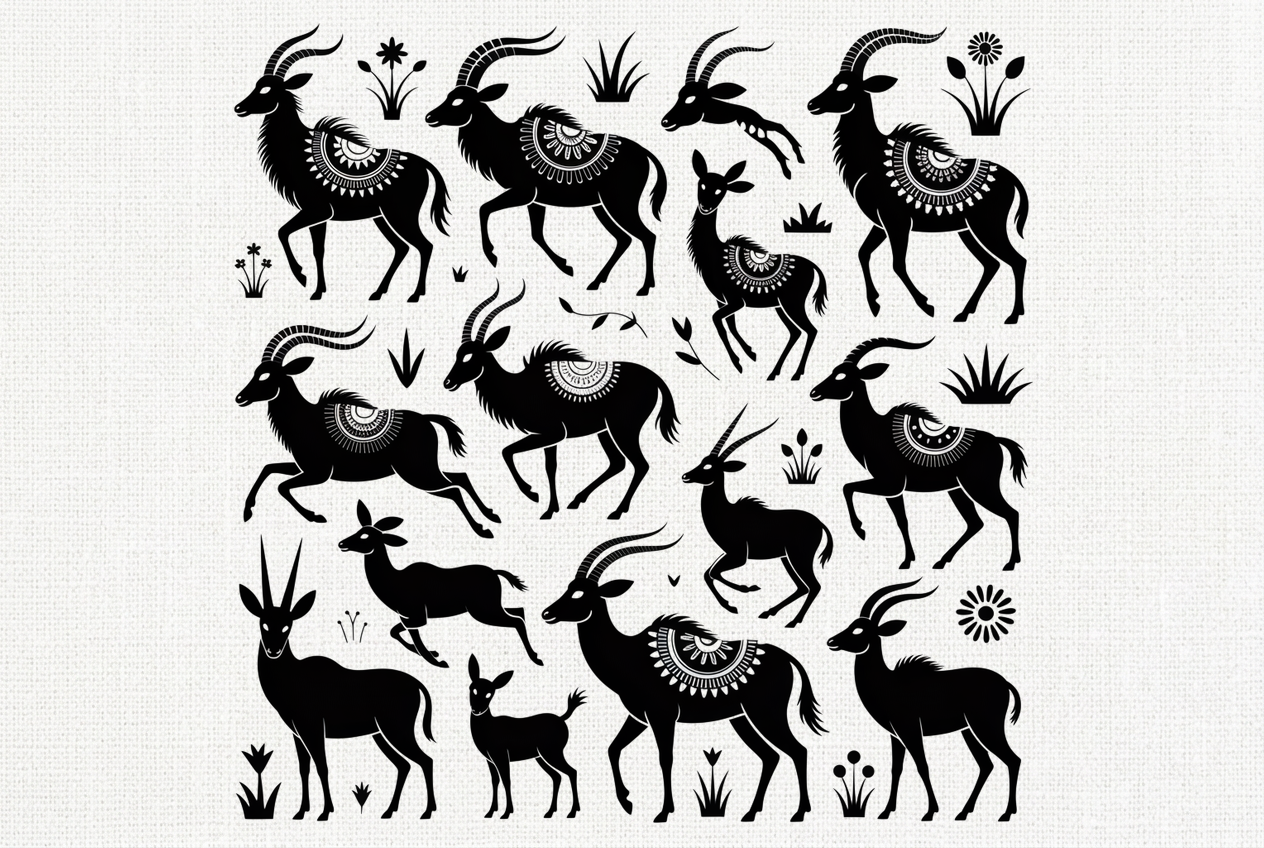 African Antelope Silhouette SVG Clipart Graphic by rabiulalam97677 ...