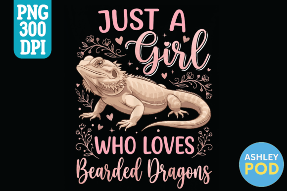Bearded Dragon Girl PNG for Sublimation Graphic by AshleyPod · Creative ...