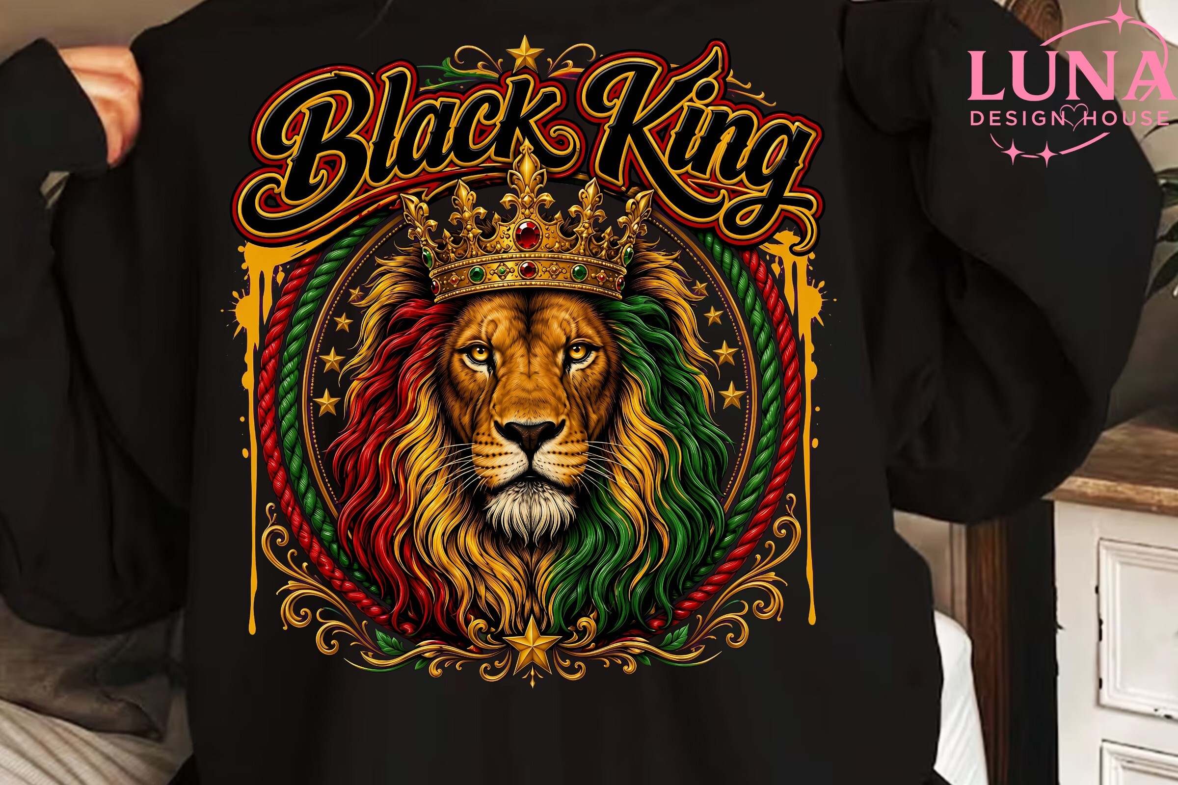 Black King Lion Crown PNG Clipart Graphic by LunaDesignHouse · Creative ...
