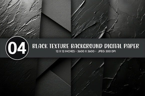 Black Texture Background Digital Paper Graphic by Artify Hub Studio ...