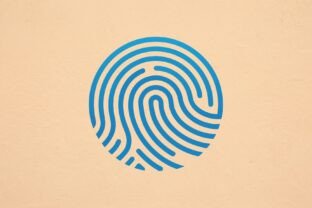 Blue Fingerprint Vector Icon Graphic by designcrafts · Creative Fabrica