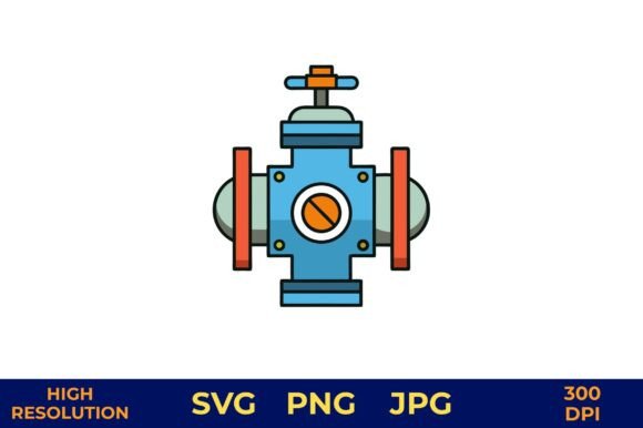 Blue Pressure Relief Valve Icon Vector Graphic by designcrafts ...