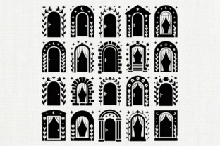Boho Door SVG Clipart Archway Moon Star Graphic by rabiulalam97677 ...