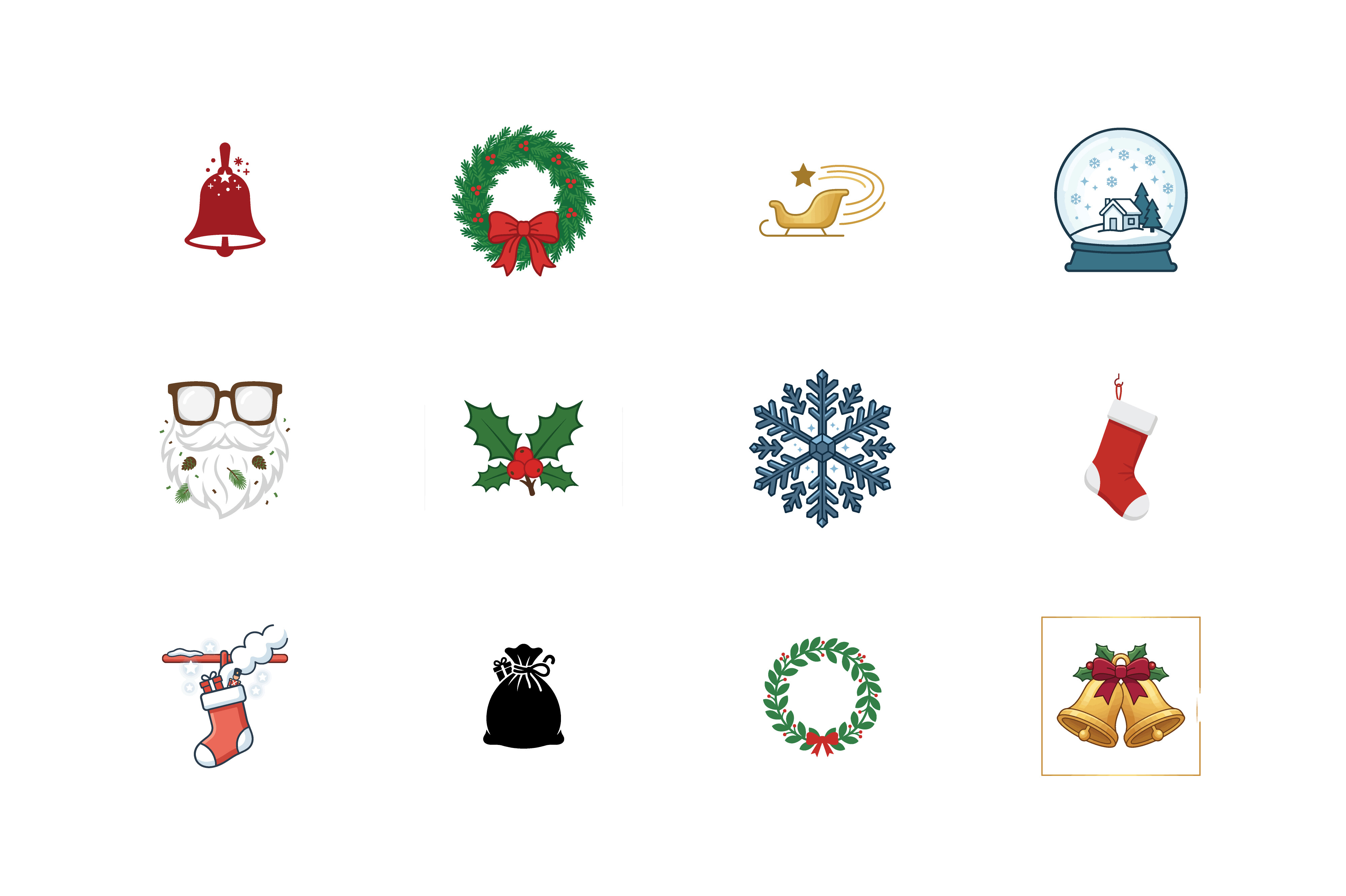 Christmas Coloring Icon Vector Bundle Co Graphic by daliapopi ...