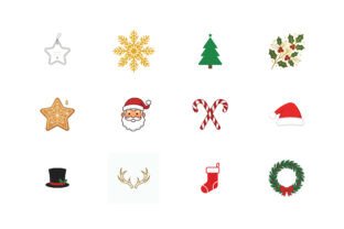 Christmas Coloring Icon Vector Bundle Co Graphic by daliapopi ...