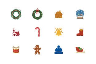 Christmas Coloring Icon Vector Bundle Co Graphic by daliapopi ...