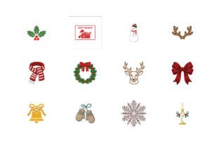 Christmas Coloring Icon Vector Bundle Co Graphic by daliapopi ...
