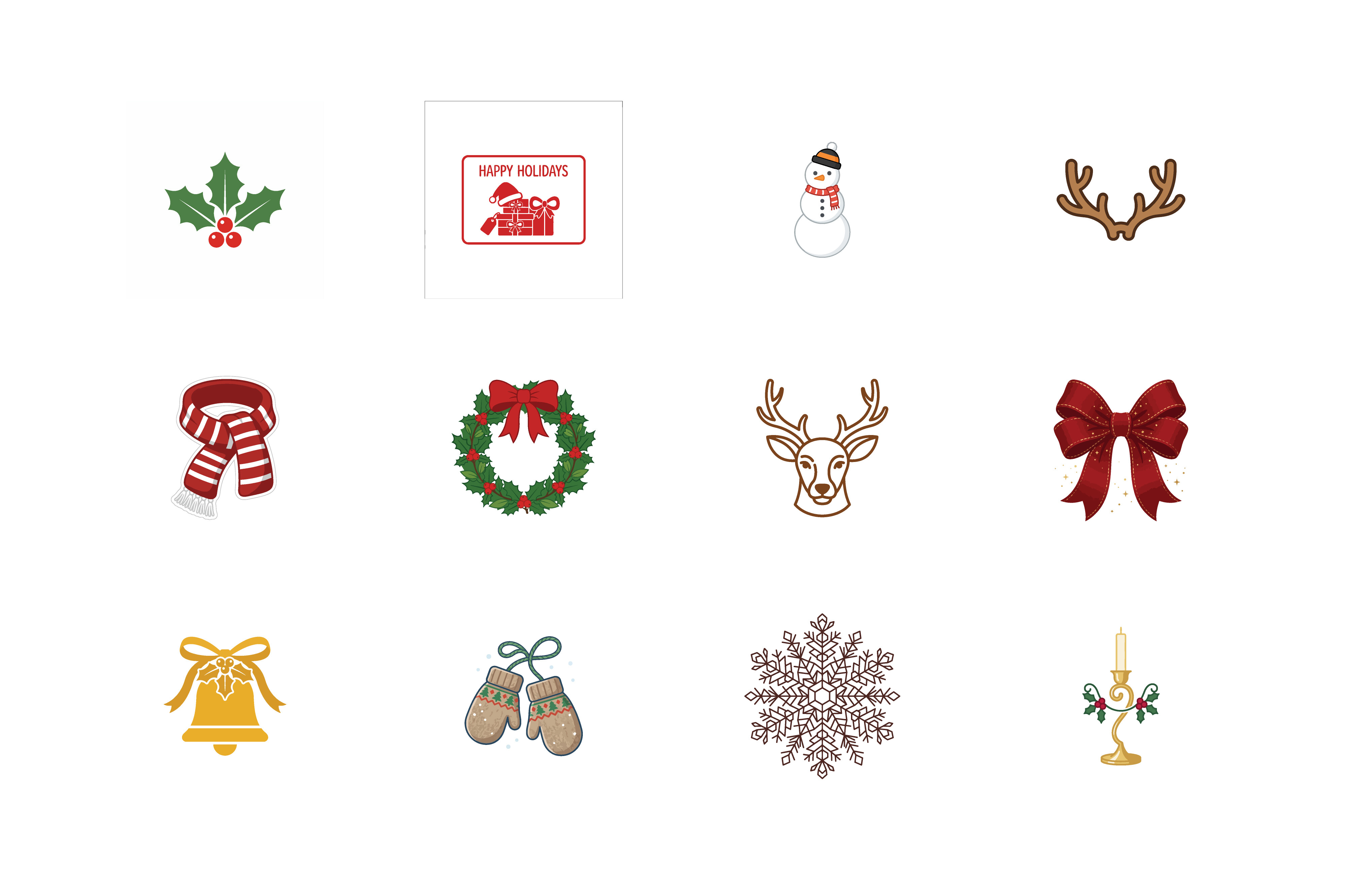 Christmas Coloring Icon Vector Bundle Co Graphic by daliapopi ...