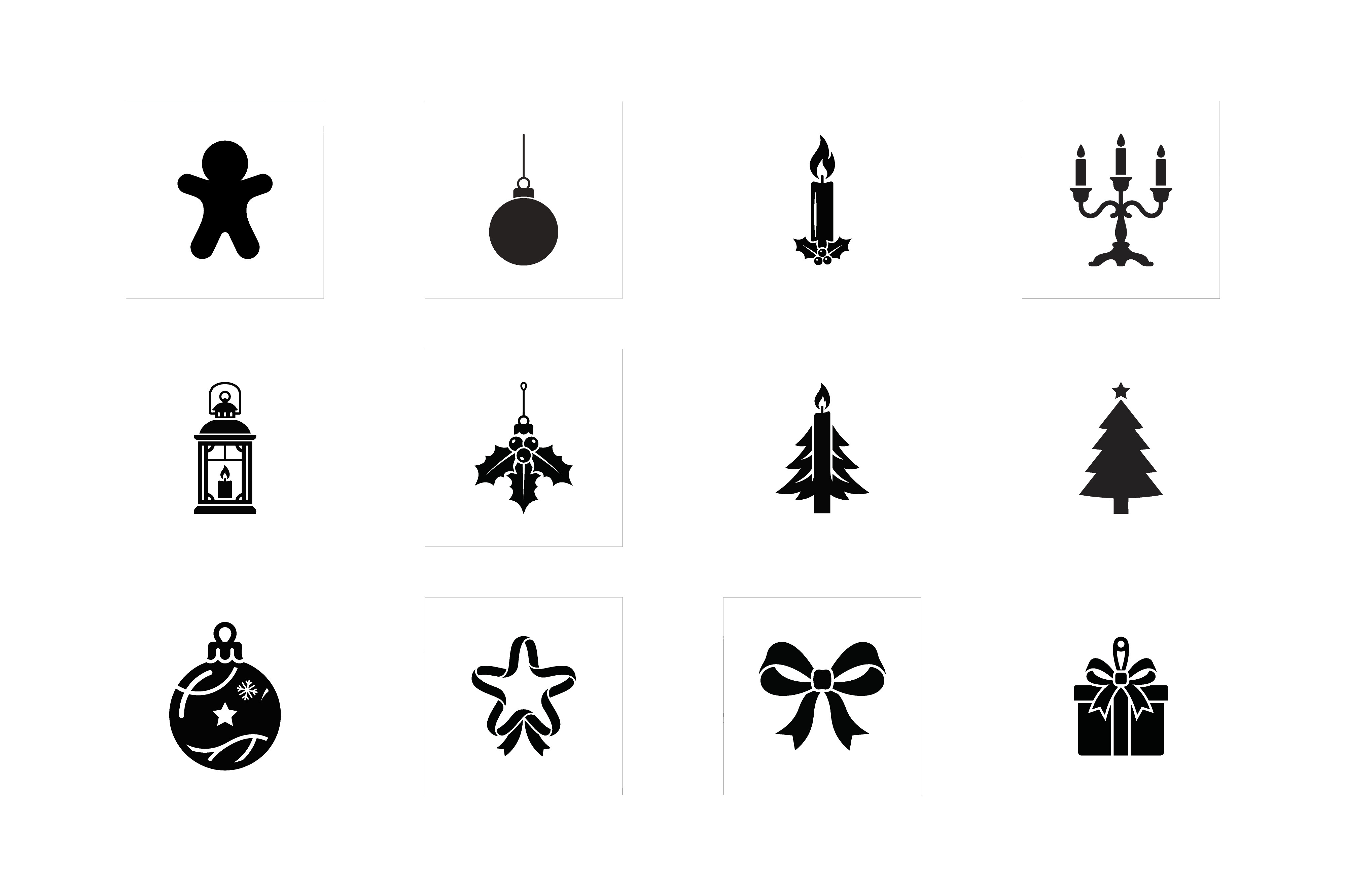 Christmas Icon Vector Silhouette Bundle Graphic by daliapopi · Creative ...